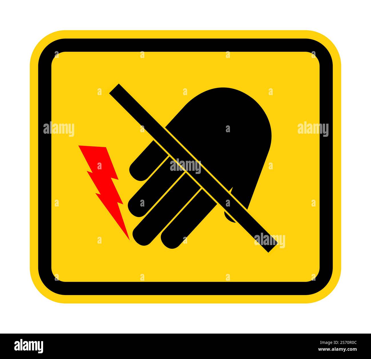 Do Not Touch Electrical Hazard Symbol Stock Vector Image & Art - Alamy