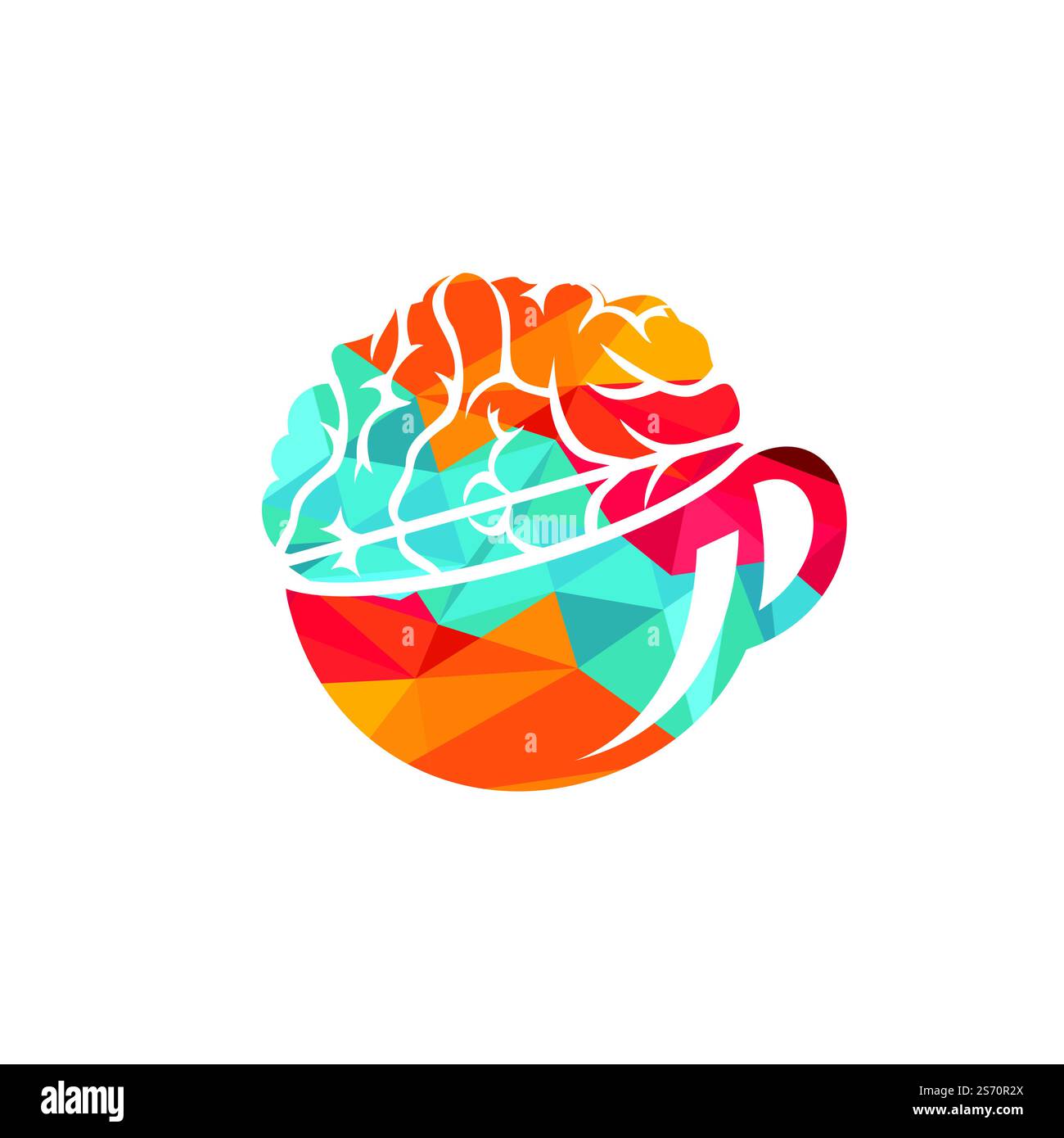 Coffee brain vector logo design Stock Vector Image & Art - Alamy