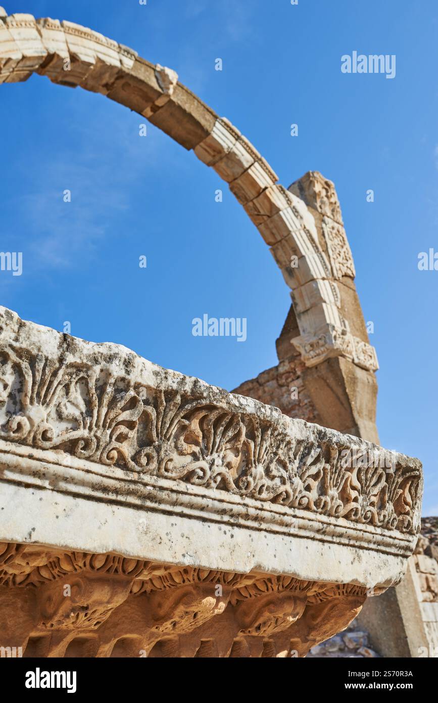 Architecture, history and building with archway in nature for antique ...