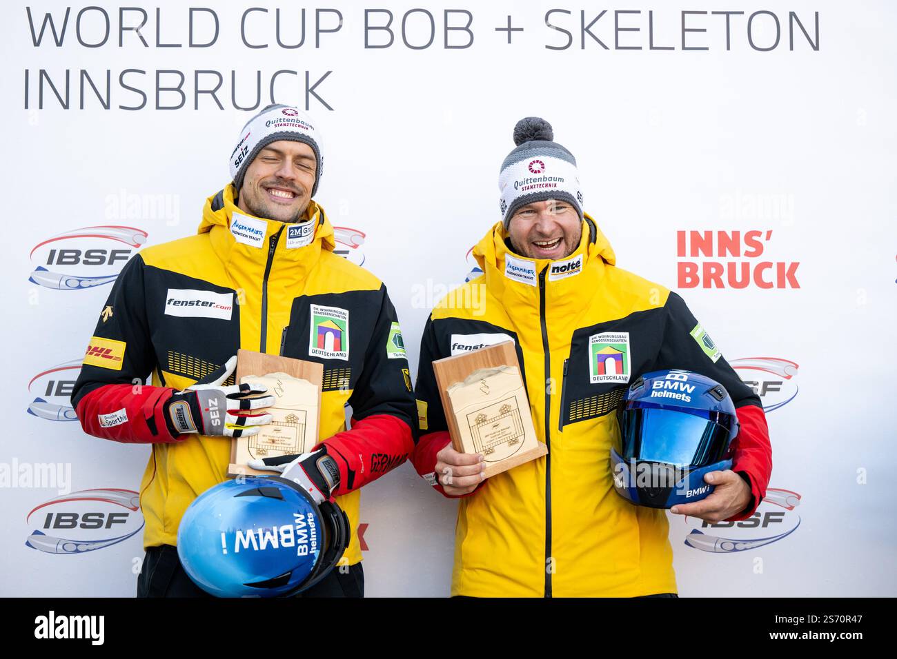 Johannes Lochner, Georg Fleischhauer (Deutschland) jubeln bei der ...