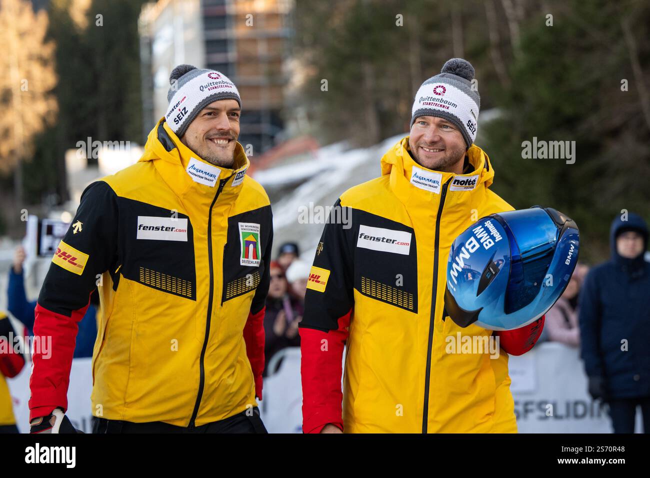 Johannes Lochner, Georg Fleischhauer (Deutschland) jubeln bei der ...