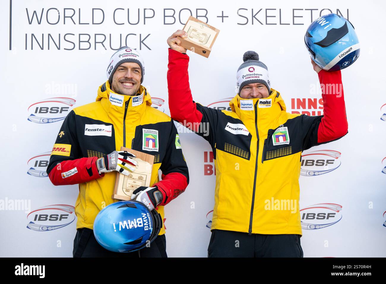 Johannes Lochner, Georg Fleischhauer (Deutschland) jubeln bei der ...