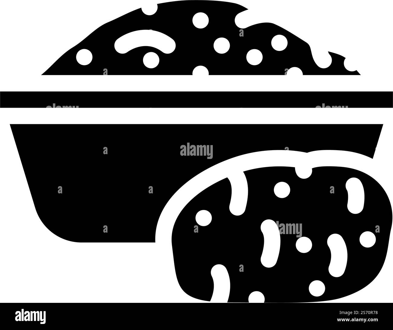 starch potato glyph icon vector. starch potato sign. isolated symbol ...