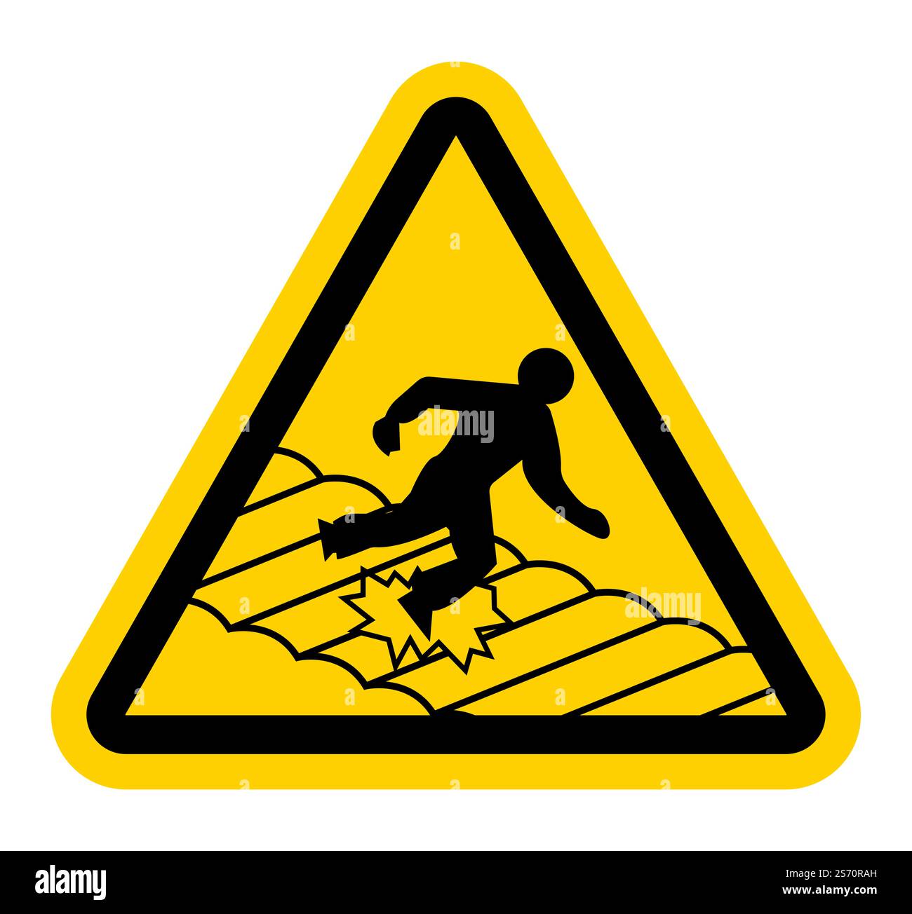 Warning Fragile Roof Sign On White Background Stock Vector Image & Art ...