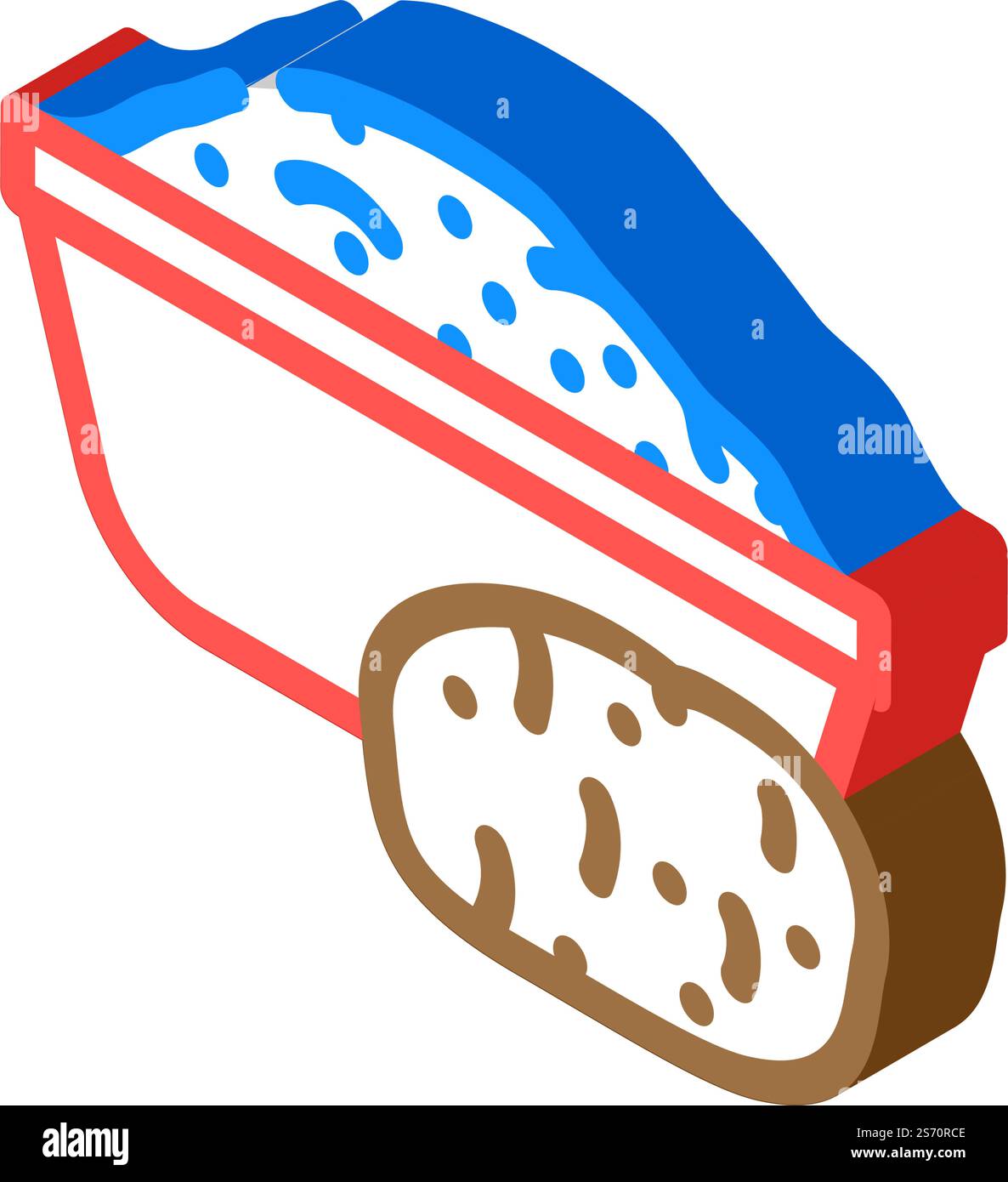 starch potato isometric icon vector. starch potato sign. isolated ...