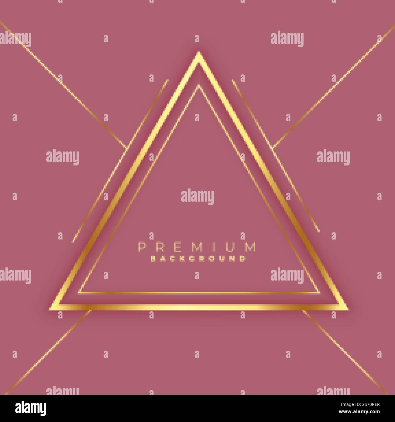 premium triangles golden lines frame background design Stock Vector ...