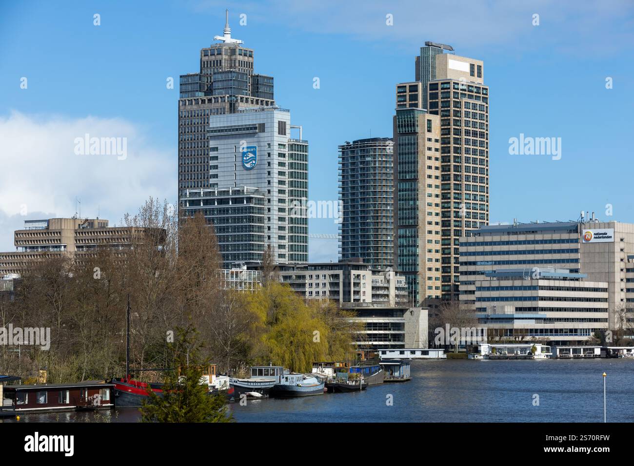 Amstelkwartier Skyline with buildings: Rembrandt Tower, Philips ...