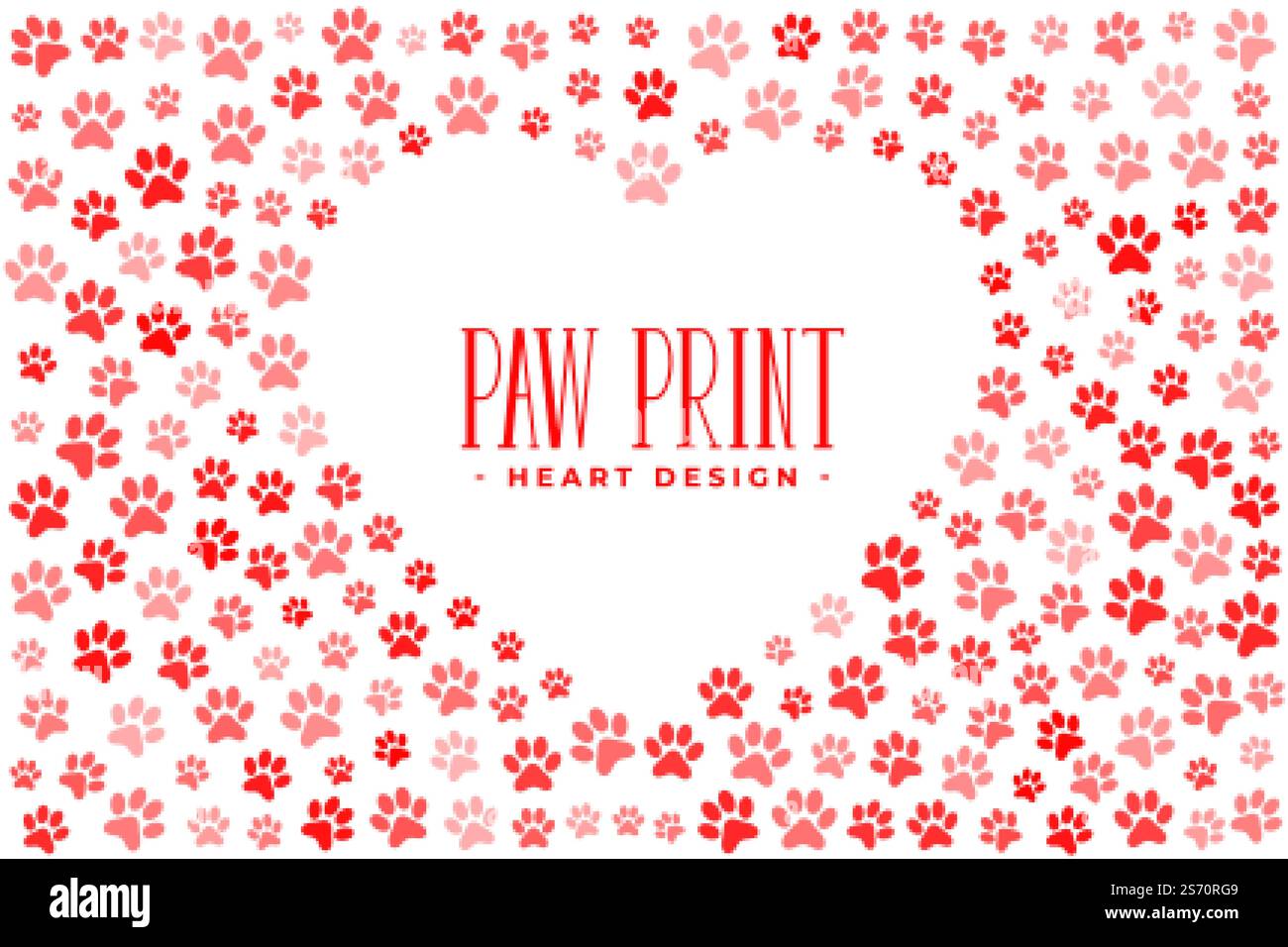 Paw prints animal love Stock Vector Images - Alamy