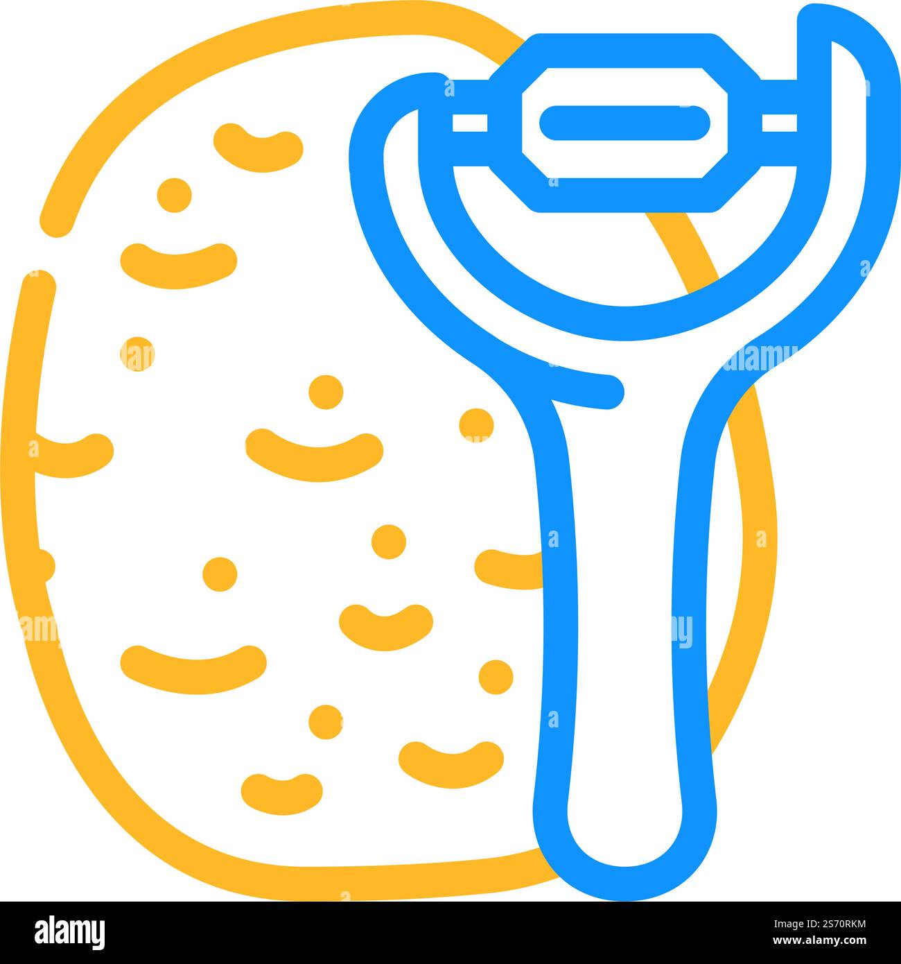 potato peeler color icon vector. potato peeler sign. isolated symbol ...