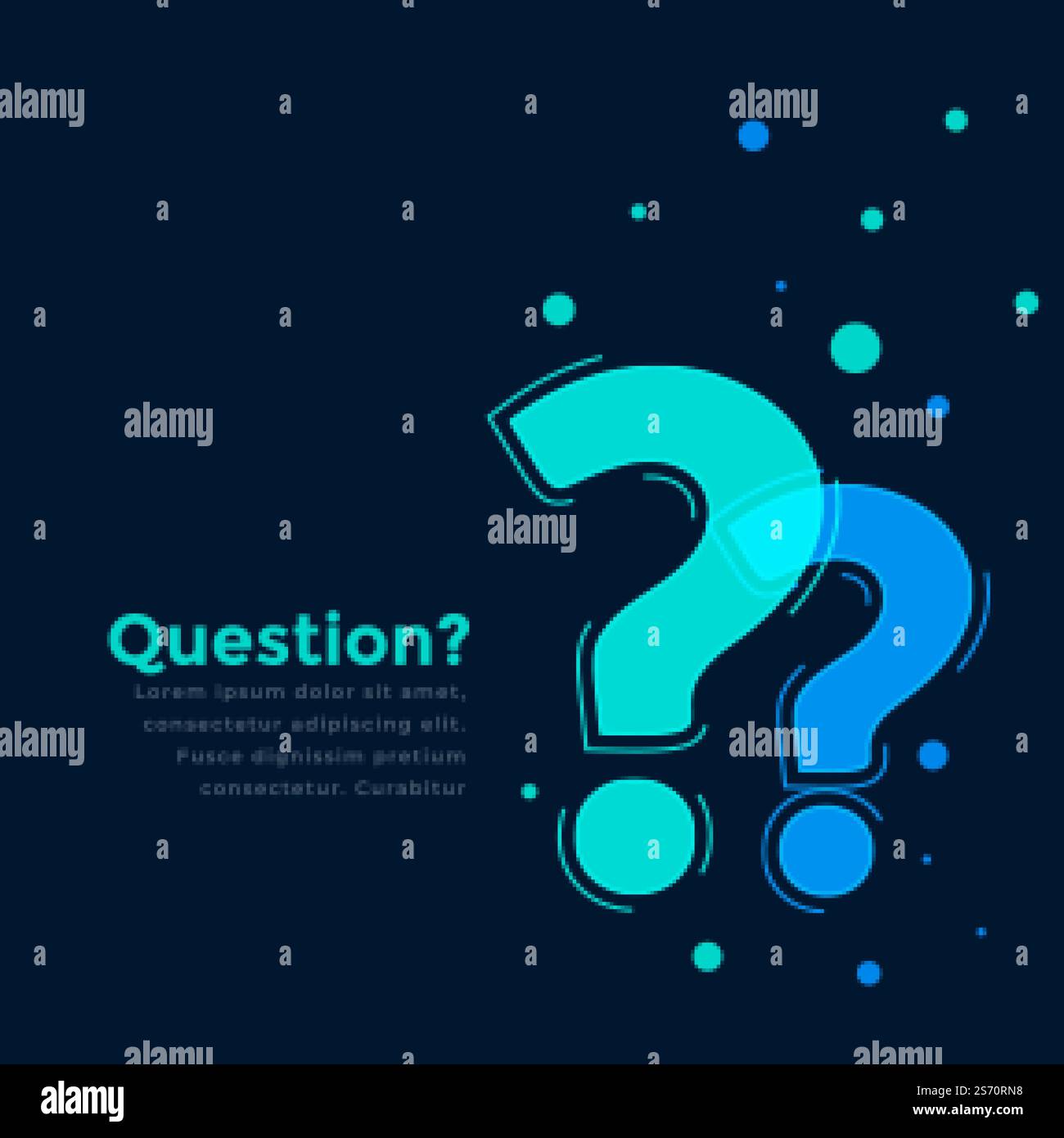 help and support page template with question mark Stock Vector Image ...