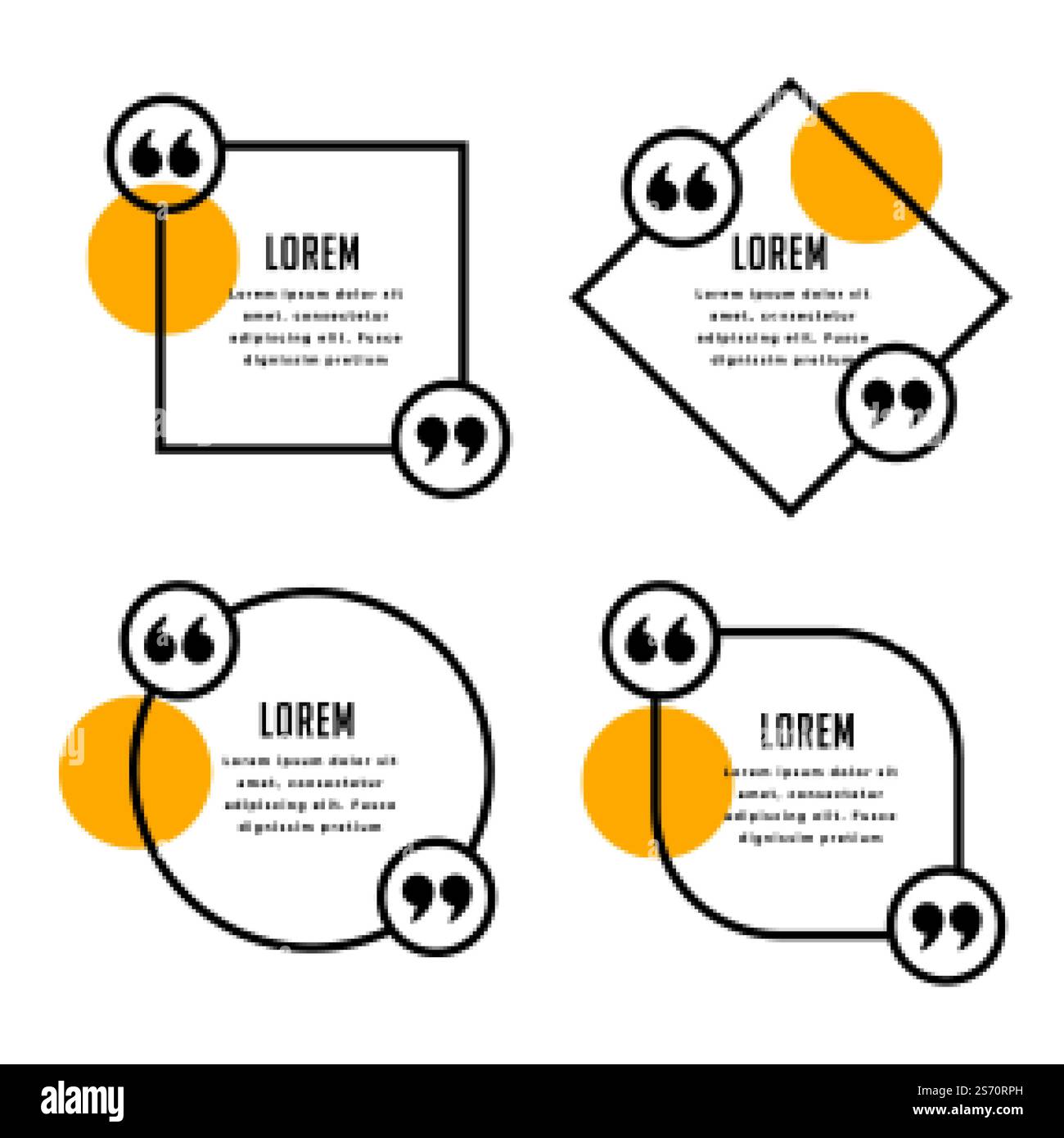 modern quotes template in line style Stock Vector Image & Art - Alamy