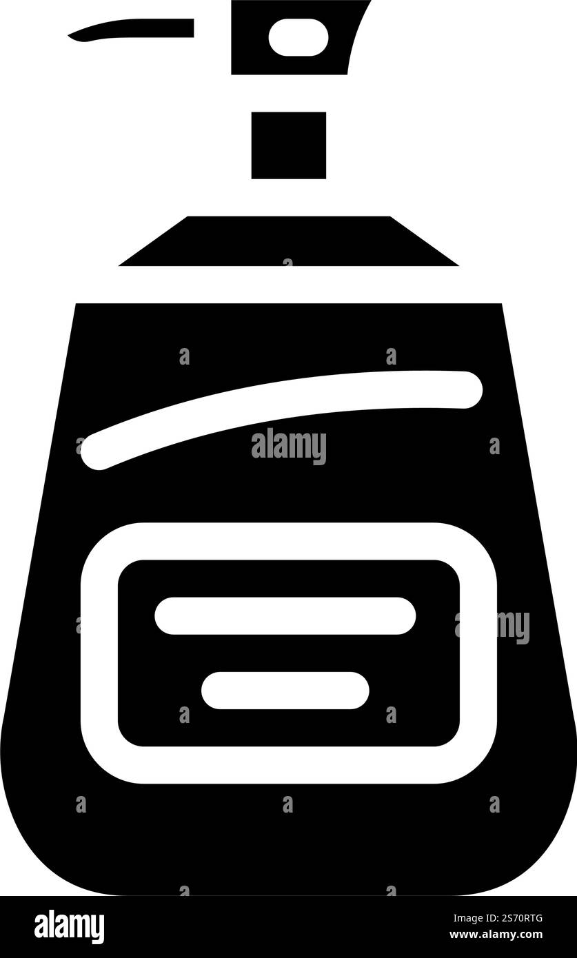 liquid toilet soap glyph icon vector. liquid toilet soap sign. isolated ...