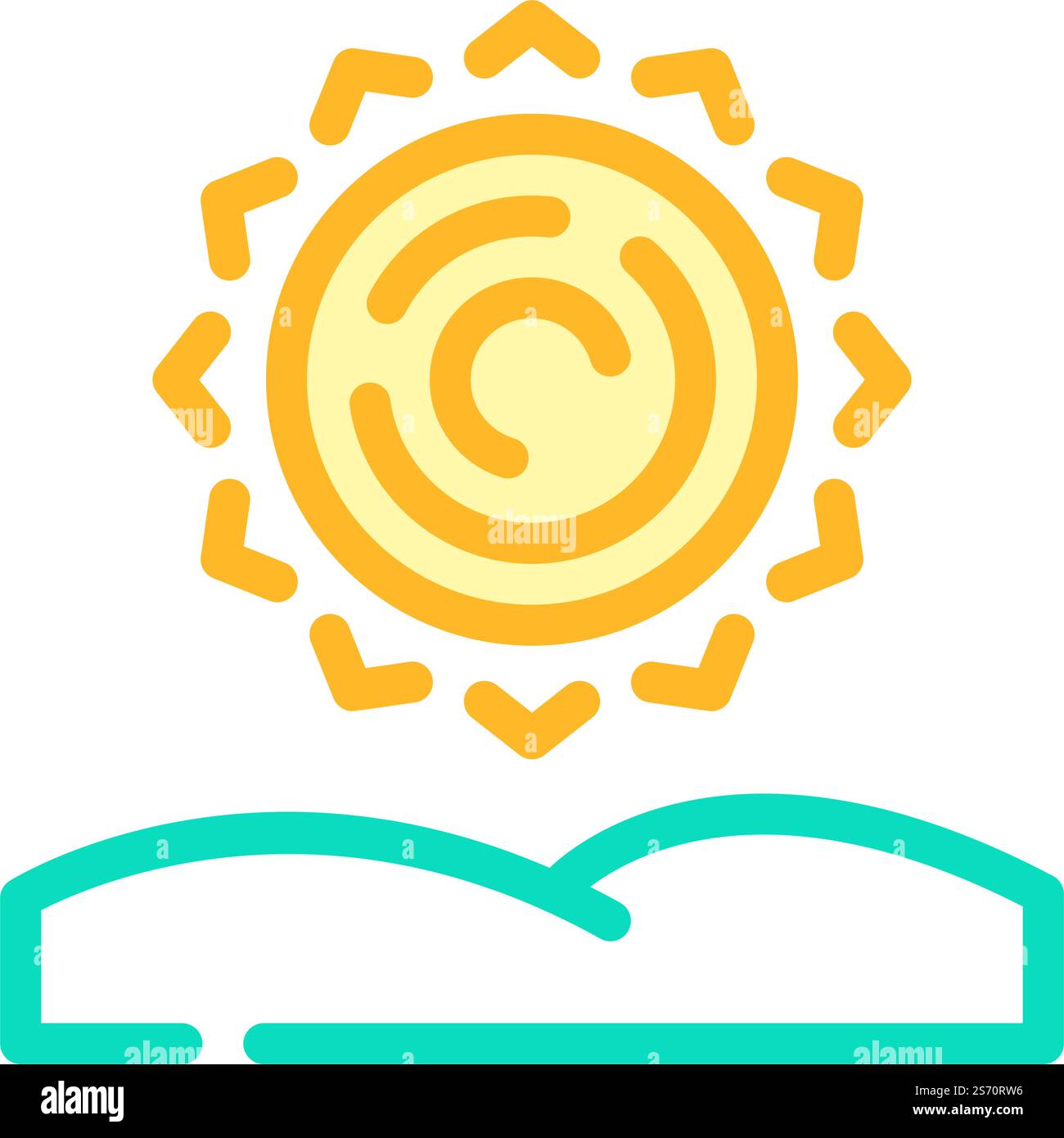 sunny clear weather color icon vector. sunny clear weather sign ...