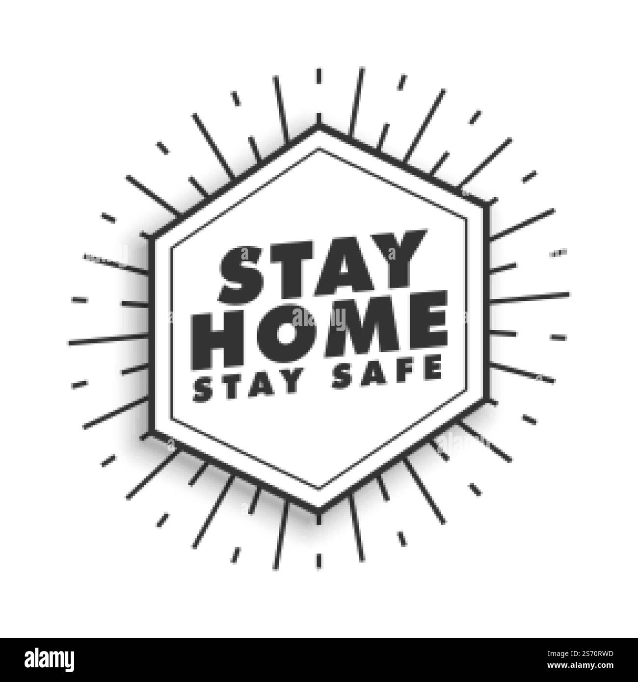 stay home and stay safe motivational poster Stock Vector Image & Art ...