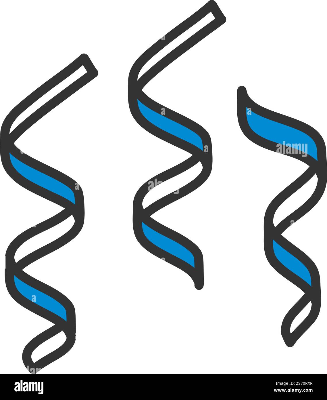 Party Serpentine Icon. Editable Bold Outline With Color Fill Design ...