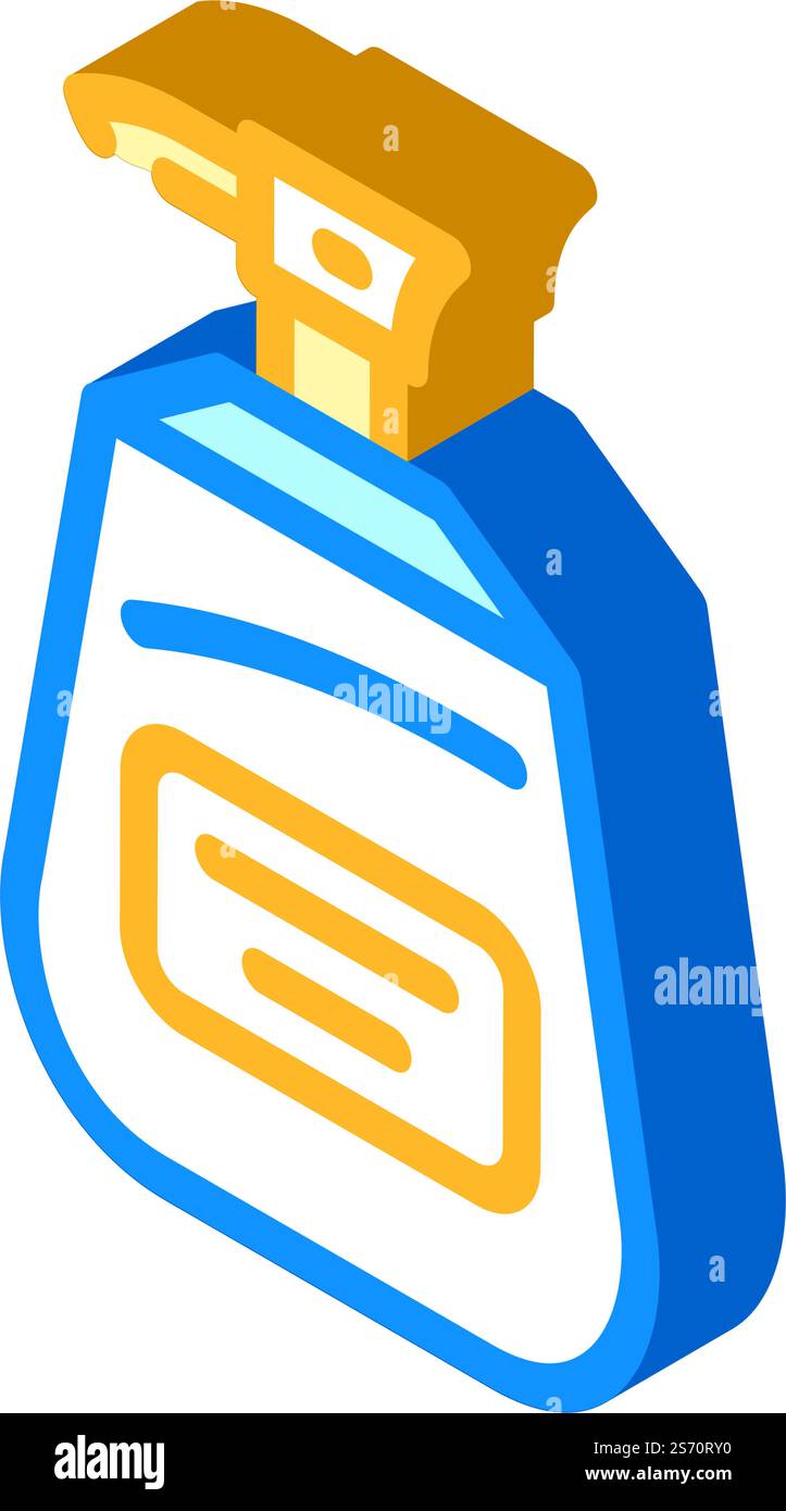 liquid toilet soap isometric icon vector. liquid toilet soap sign ...