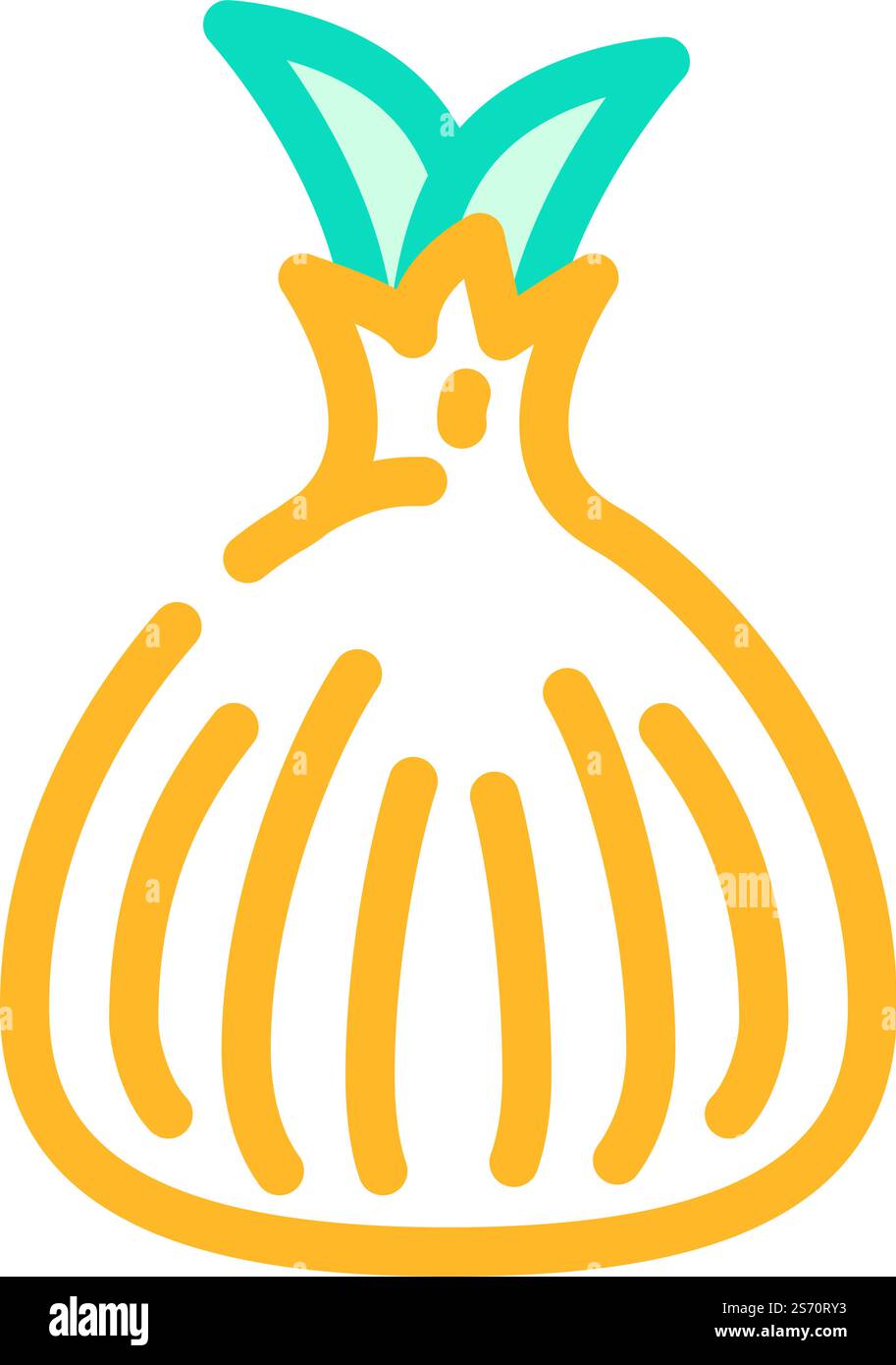 onion yellow color icon vector. onion yellow sign. isolated symbol ...