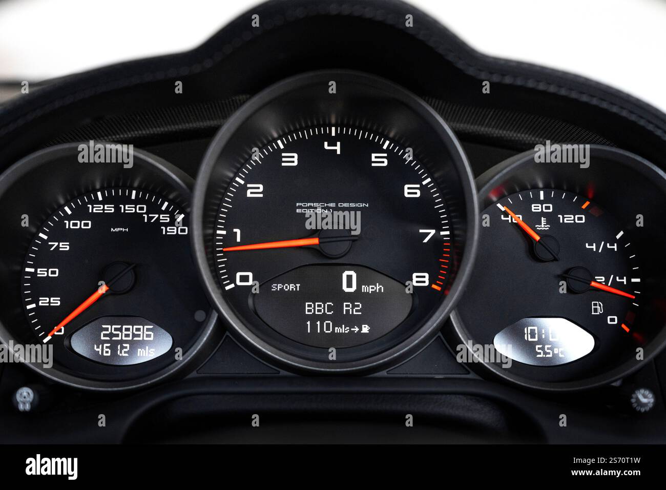 Porsche Design Cayman S Interior Details Stock Photo - Alamy