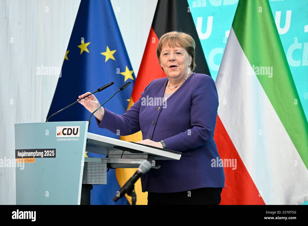 Duesseldorf, Germany. 18th Jan, 2025. Angela Merkel (CDU), former ...