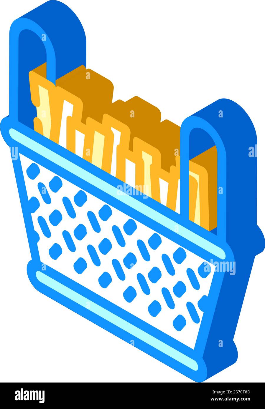 deep fry potatoes isometric icon vector. deep fry potatoes sign ...
