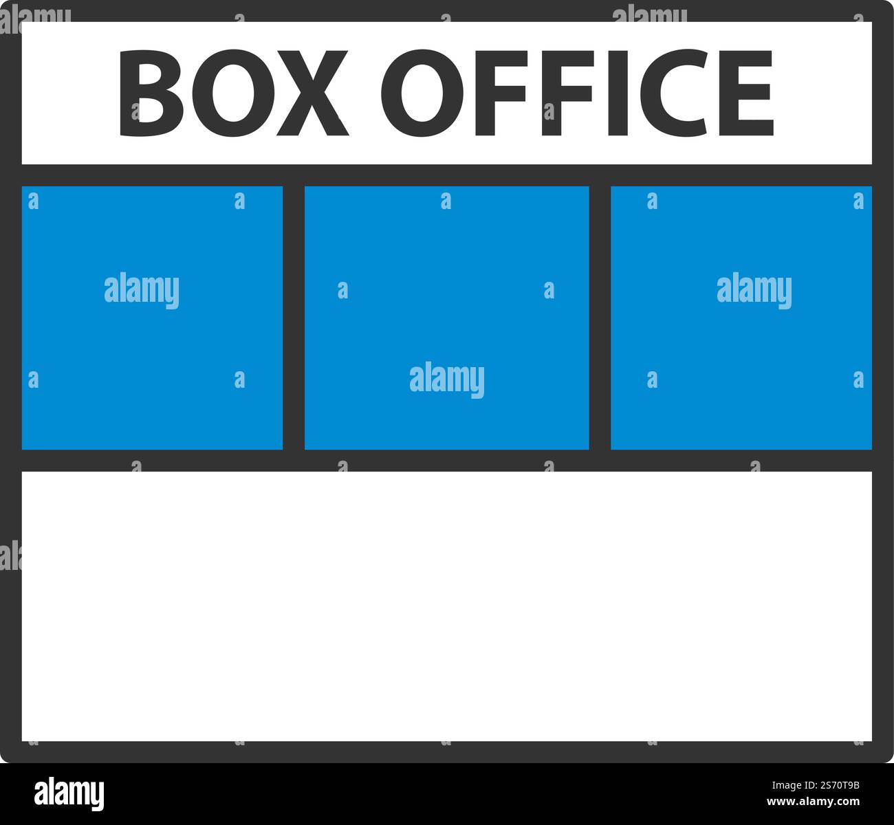 Box Office Icon. Editable Bold Outline With Color Fill Design. Vector ...