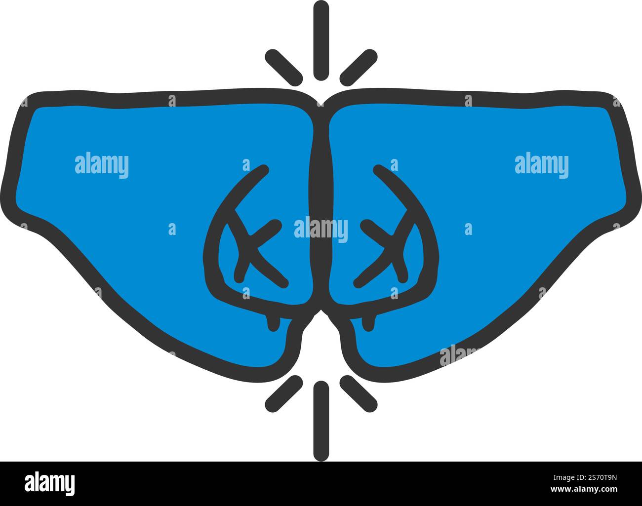 Fist Bump Icon. Editable Bold Outline With Color Fill Design. Vector ...