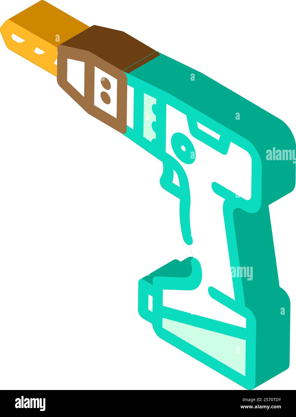 drill hole assembly furniture isometric icon vector. drill hole ...