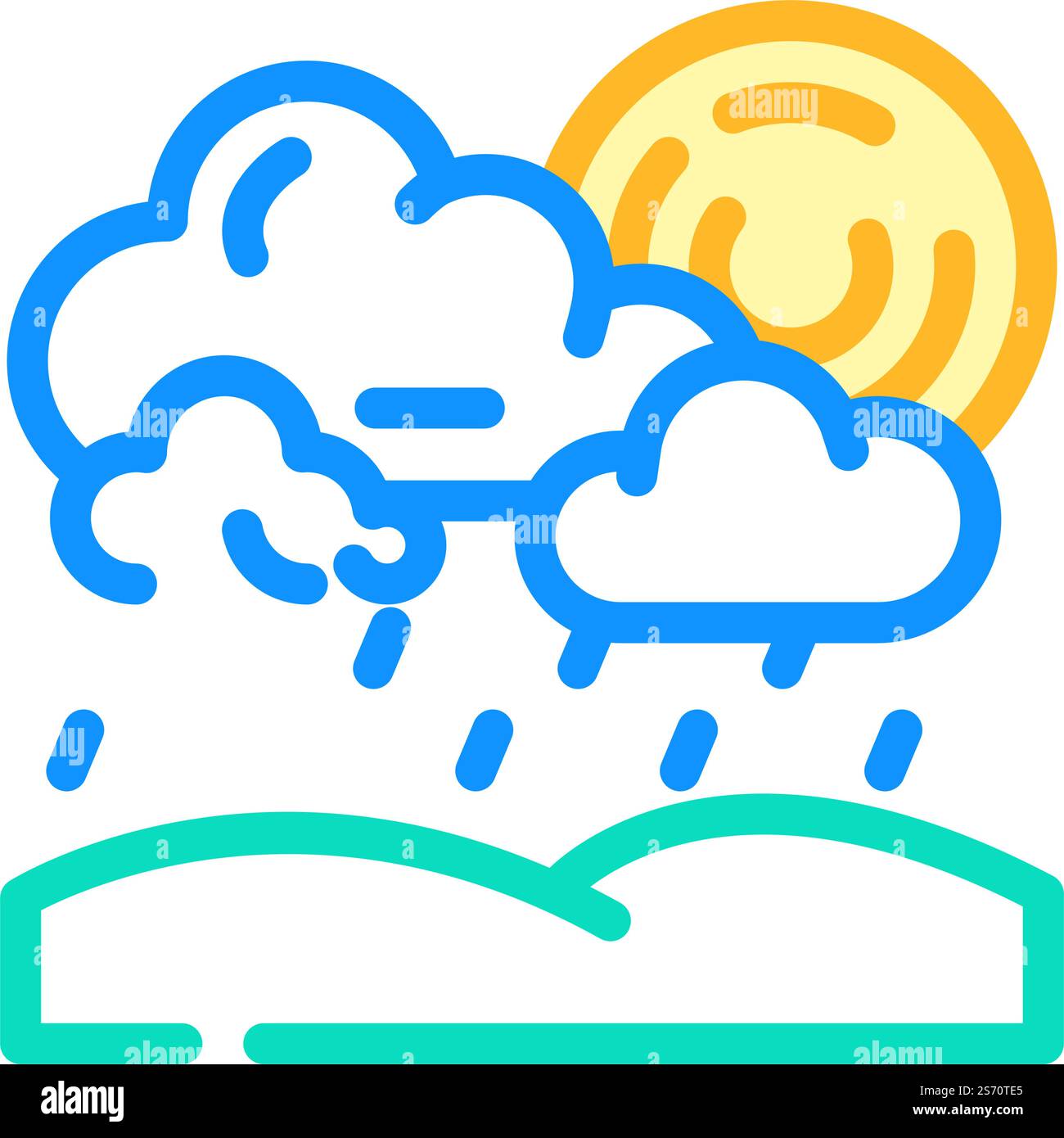 drizzle weather color icon vector. drizzle weather sign. isolated ...