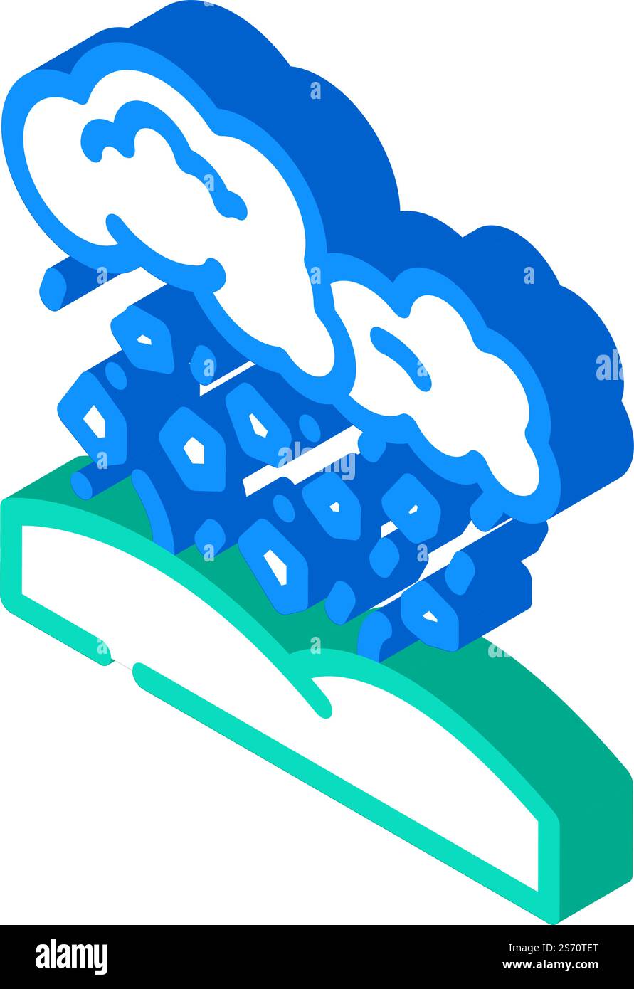 hail weather isometric icon vector. hail weather sign. isolated symbol ...