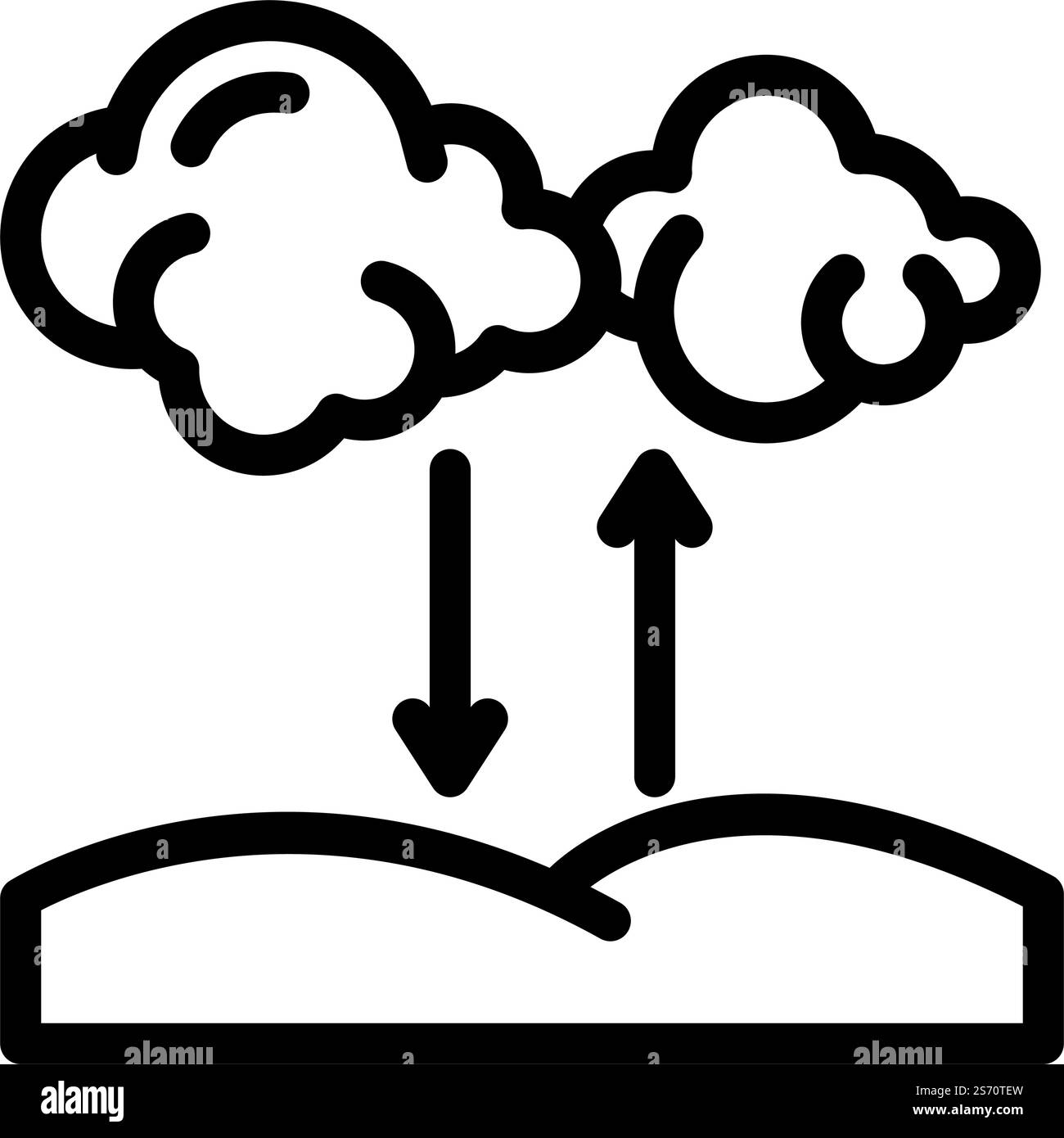 atmosphere pressure line icon vector. atmosphere pressure sign ...