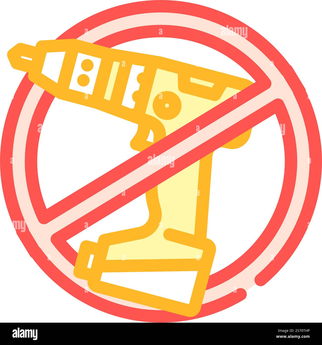 do not drill assembly furniture color icon vector. do not drill ...