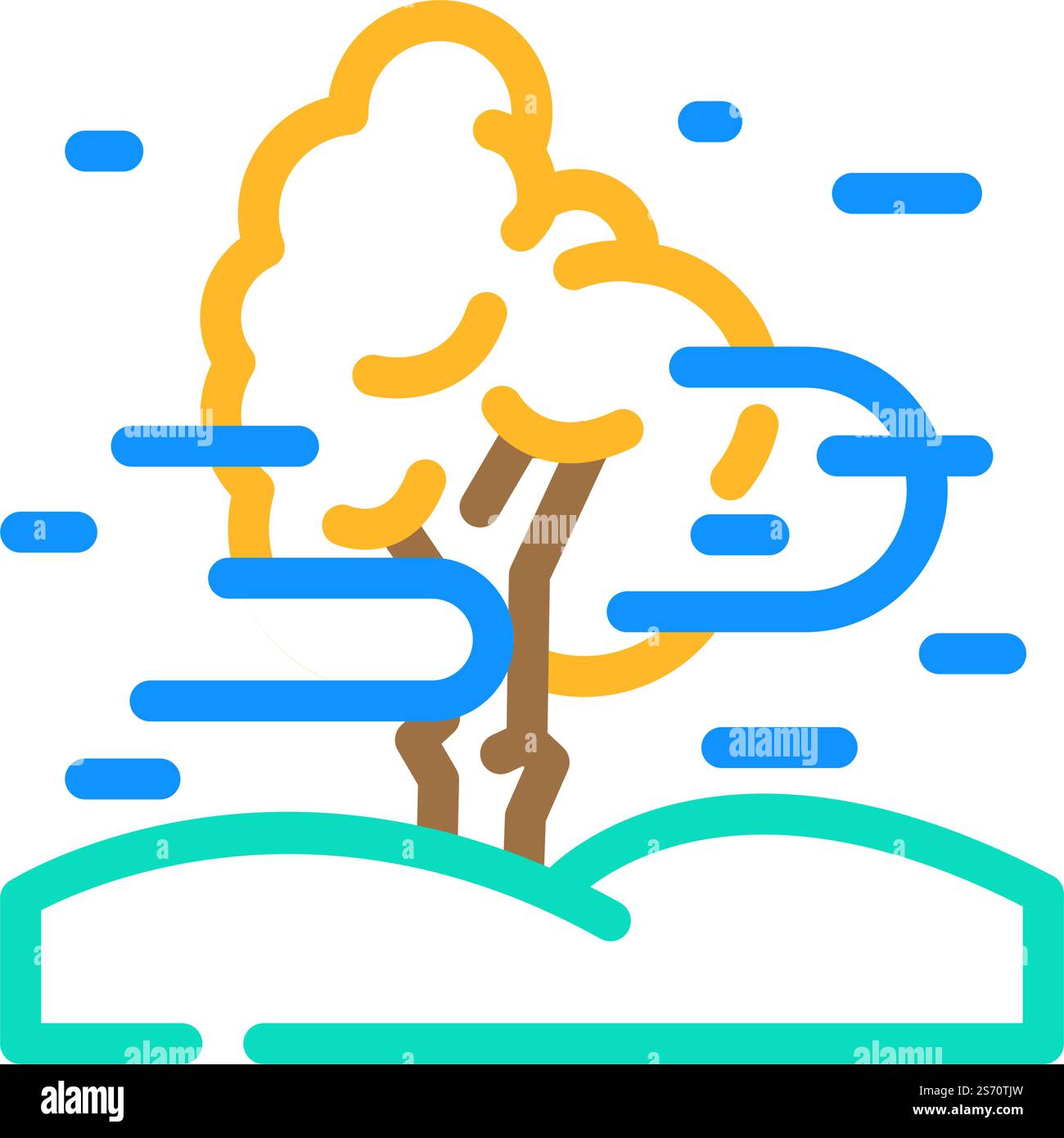 fog weather color icon vector. fog weather sign. isolated symbol ...