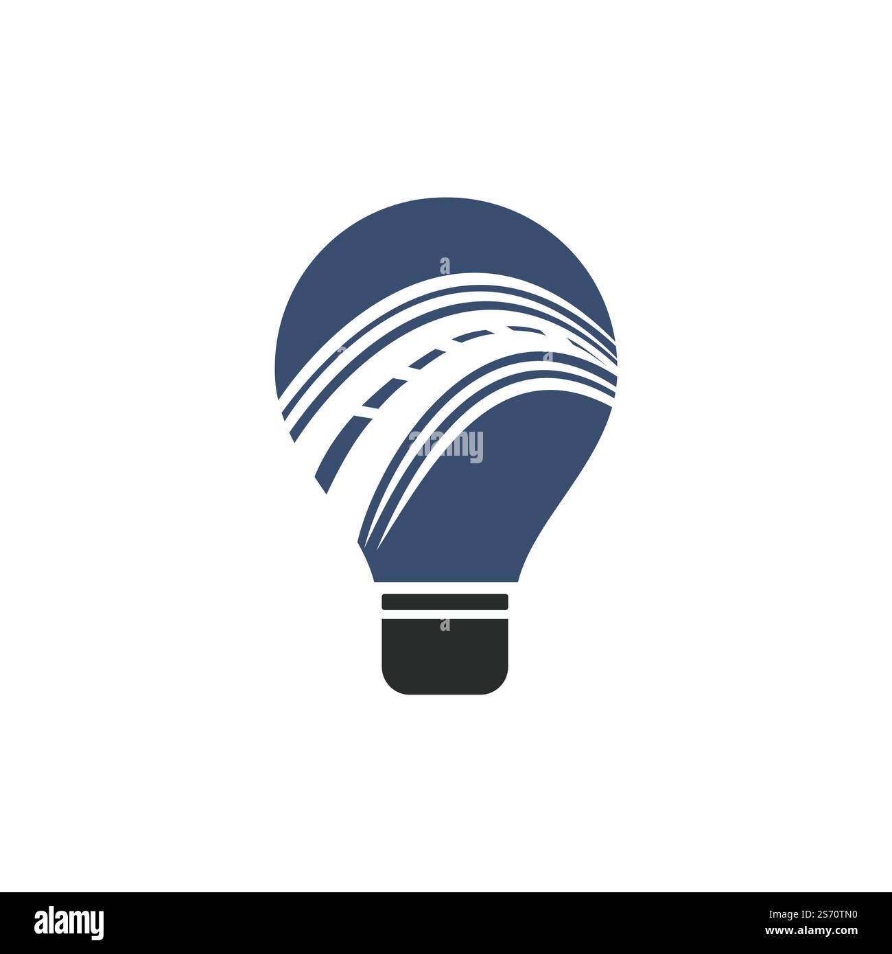 Creative road journey logo design. Road and lamp bulb logo vector ...