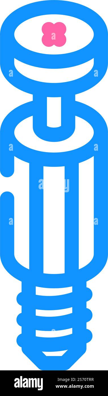 screw metal assembly color icon vector. screw metal assembly sign ...