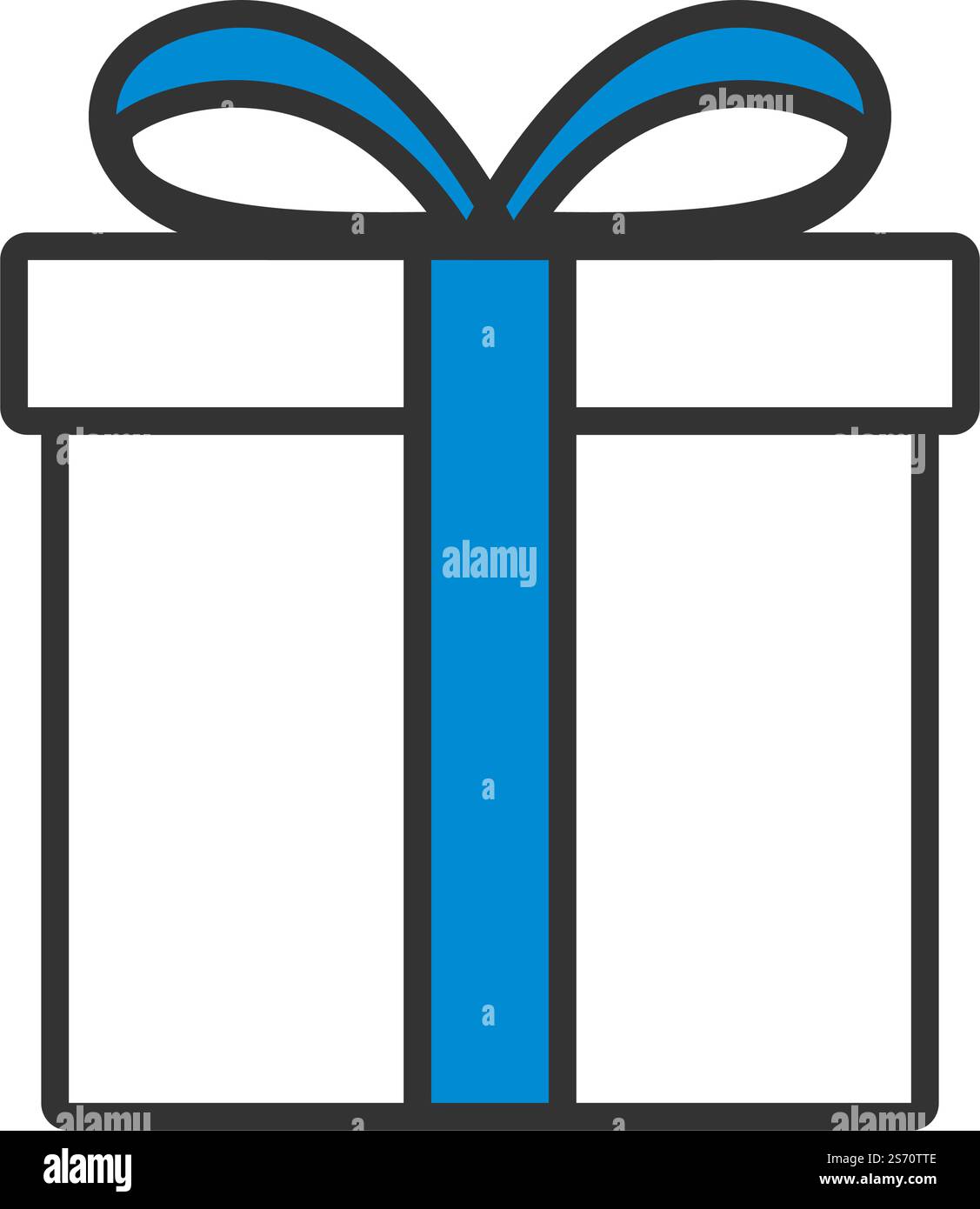 Gift Box Icon. Editable Bold Outline With Color Fill Design. Vector ...