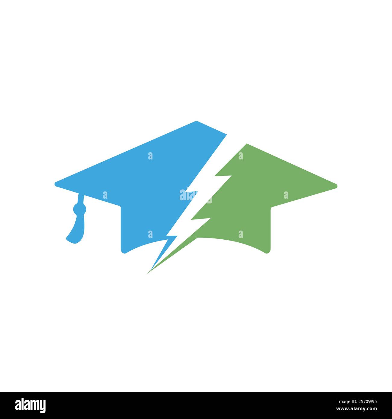 Flash student vector logo template. Education logo with graduation cap ...
