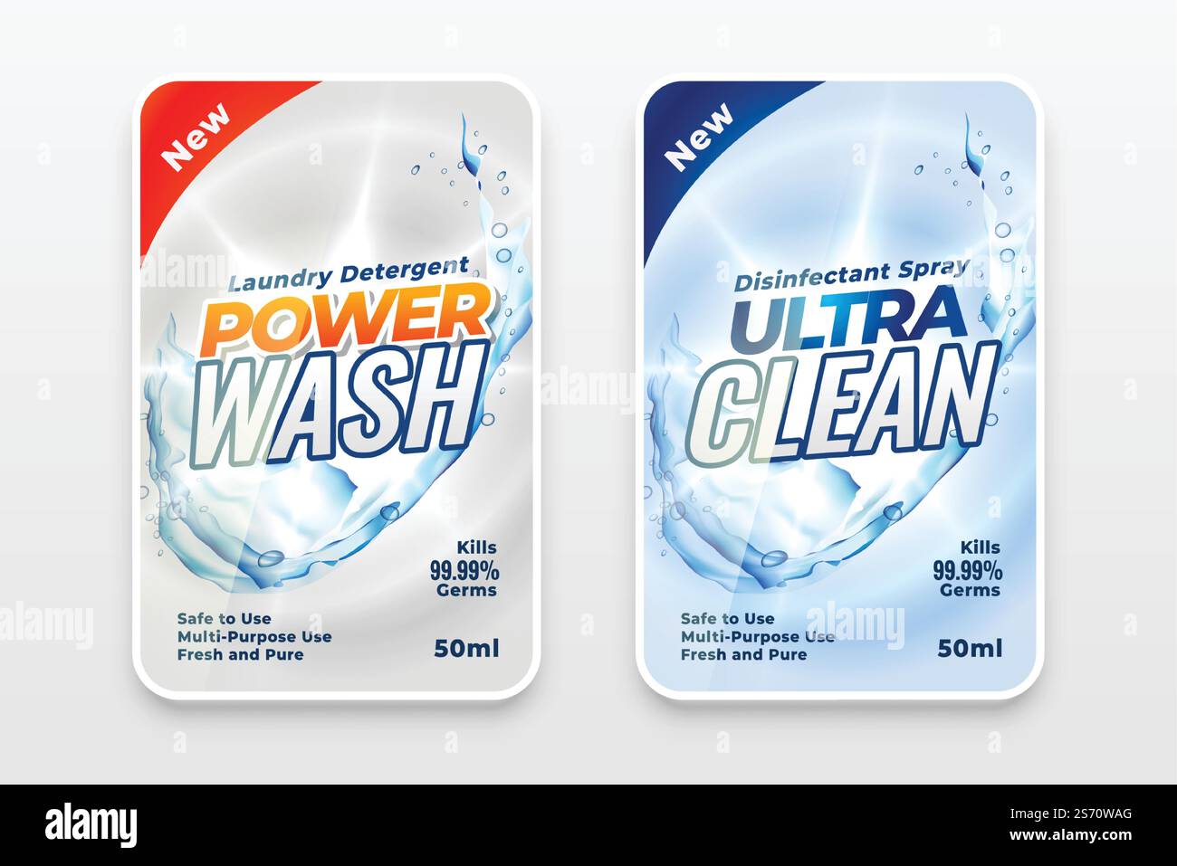 stain remover detergent cleaner label sticker packaging design Stock ...
