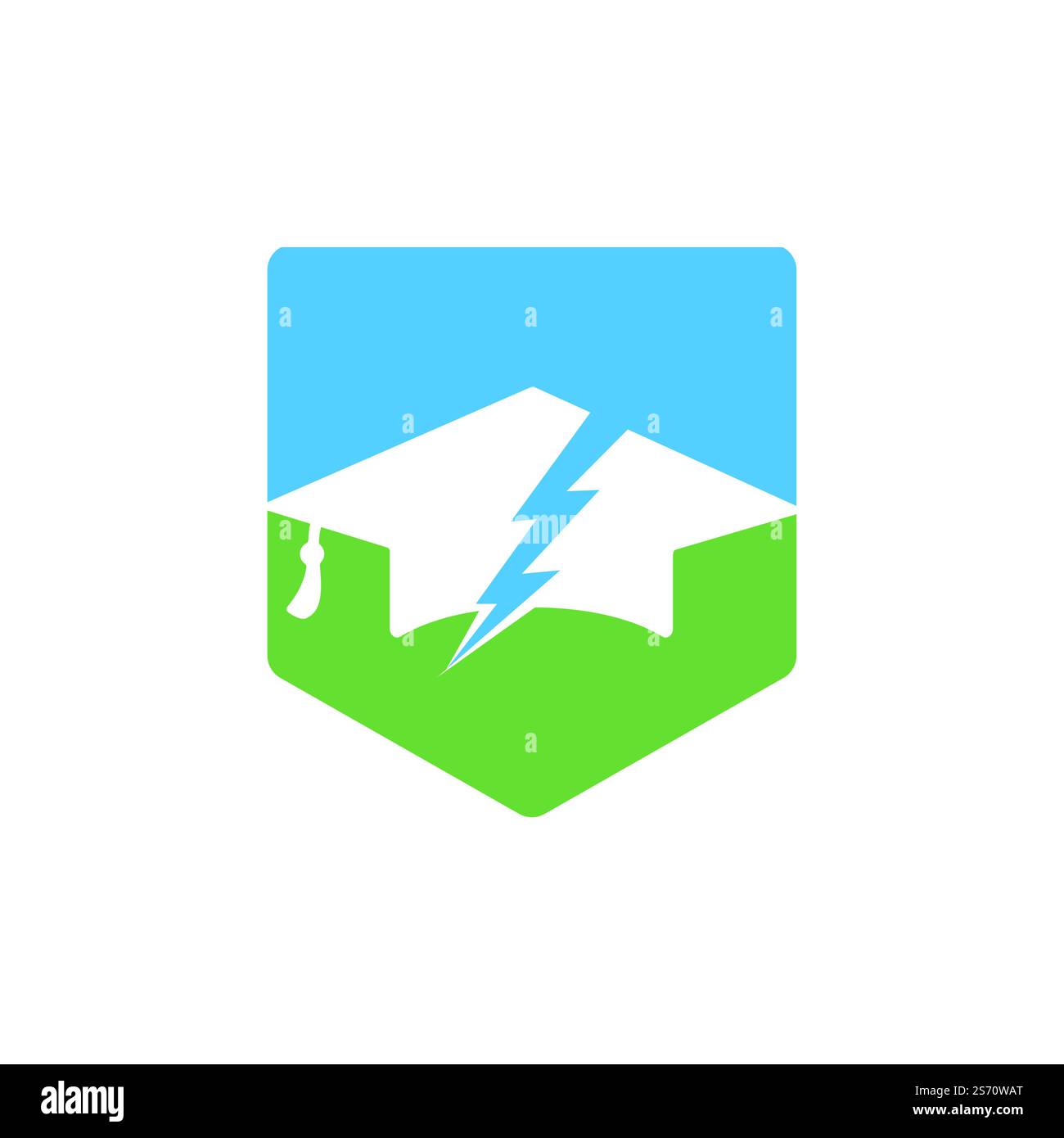 Flash student vector logo template. Education logo with graduation cap ...