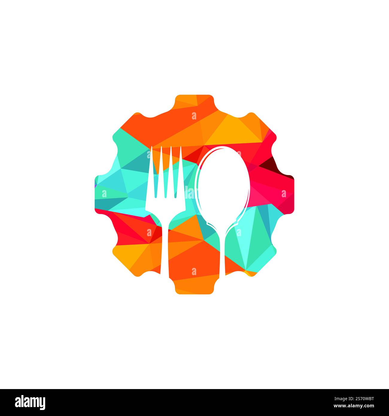 Gear food vector logo design. Organic food logo concept Stock Vector ...