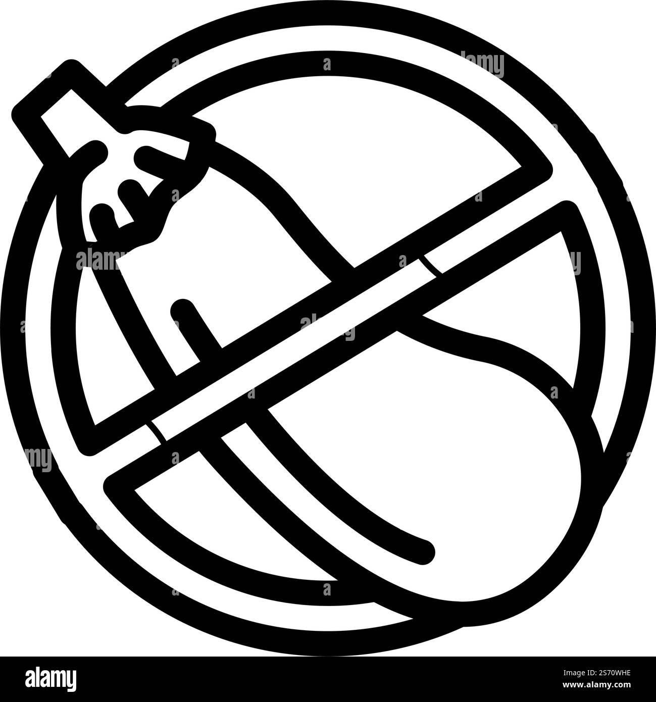 prohibition vulgarity line icon vector. prohibition vulgarity sign ...
