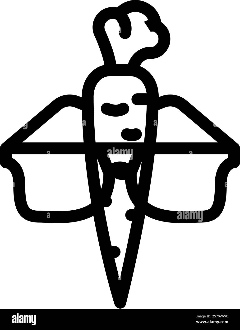 vision improvement carrot line icon vector. vision improvement carrot ...