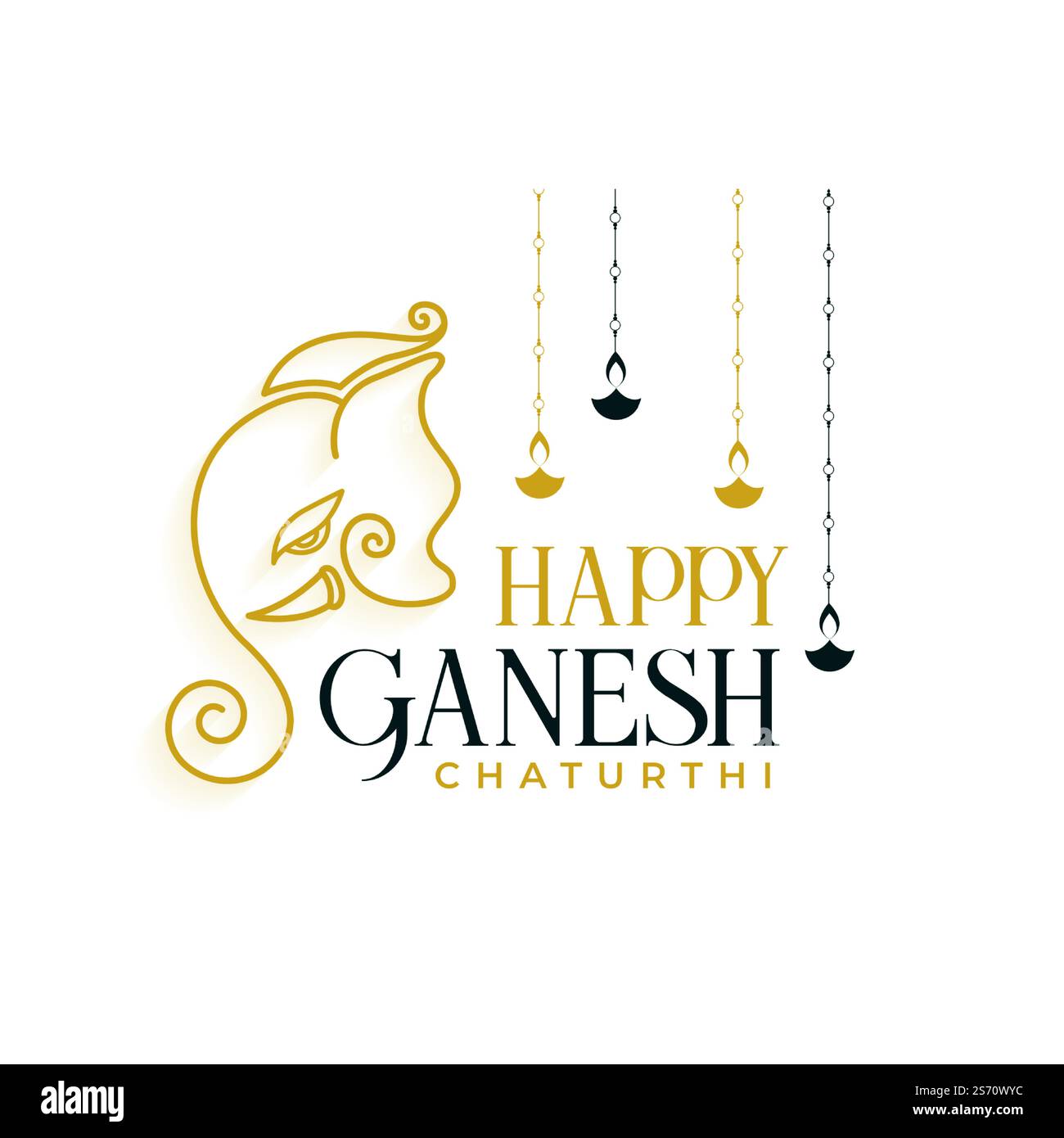 stylish lord ganesha design for ganesh chaturthi wishes card banner ...