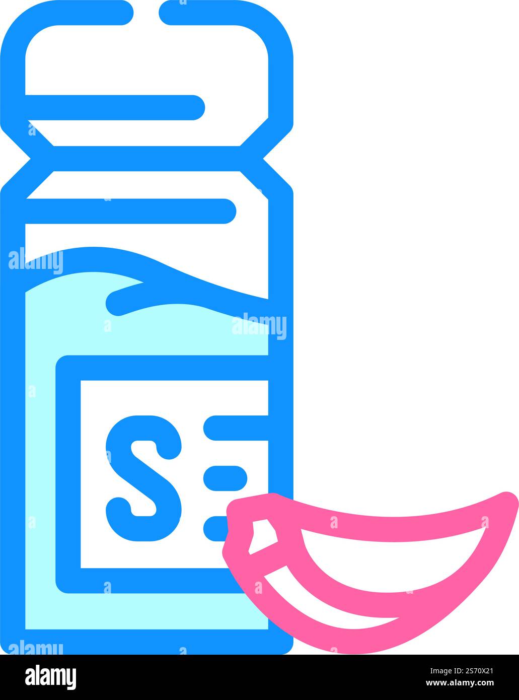 salt garlic color icon vector. salt garlic sign. isolated symbol ...