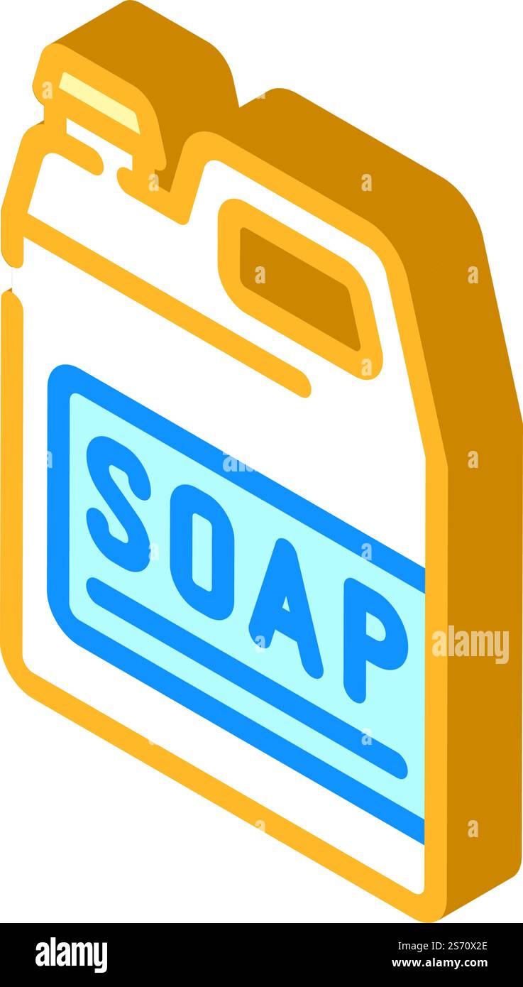 soap canister isometric icon vector. soap canister sign. isolated ...
