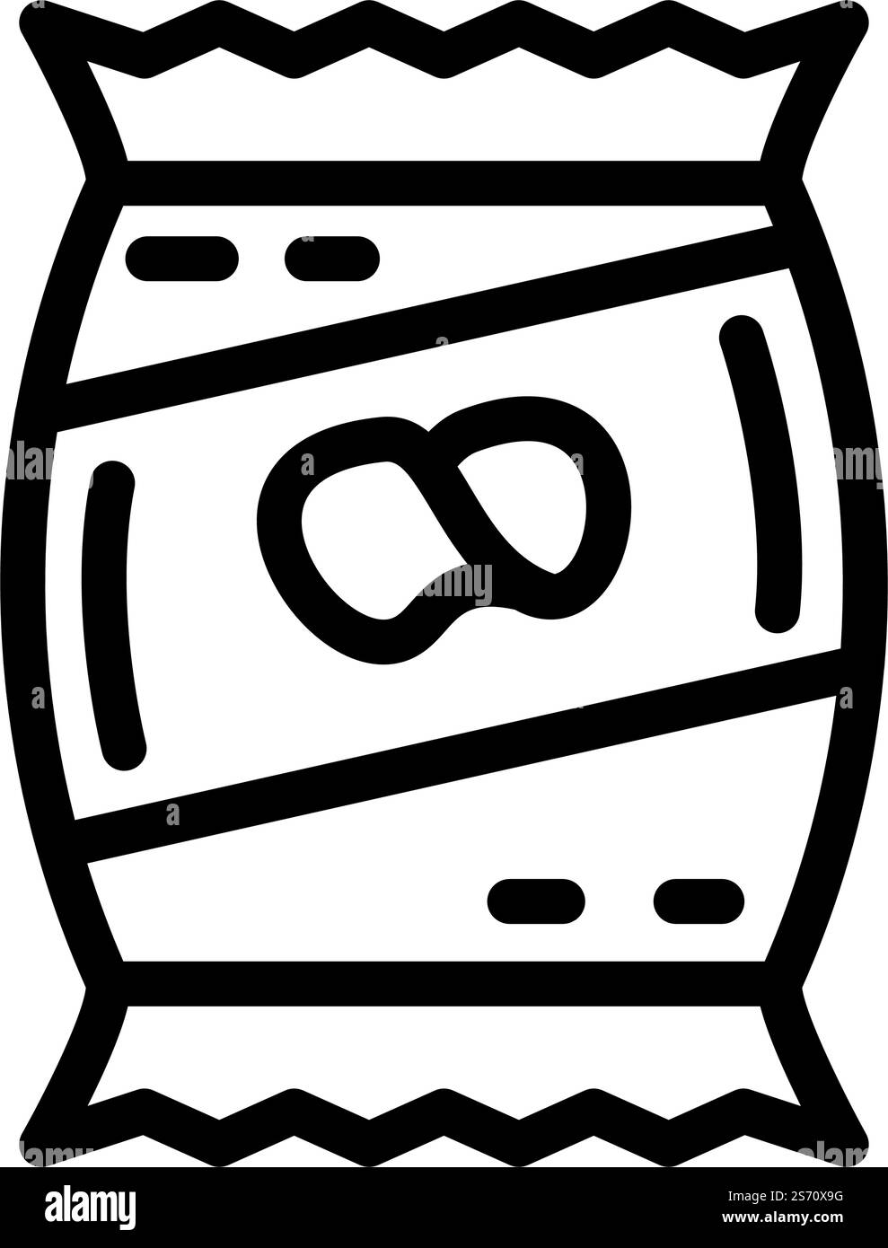 chips crunchy potatoes line icon vector. chips crunchy potatoes sign ...