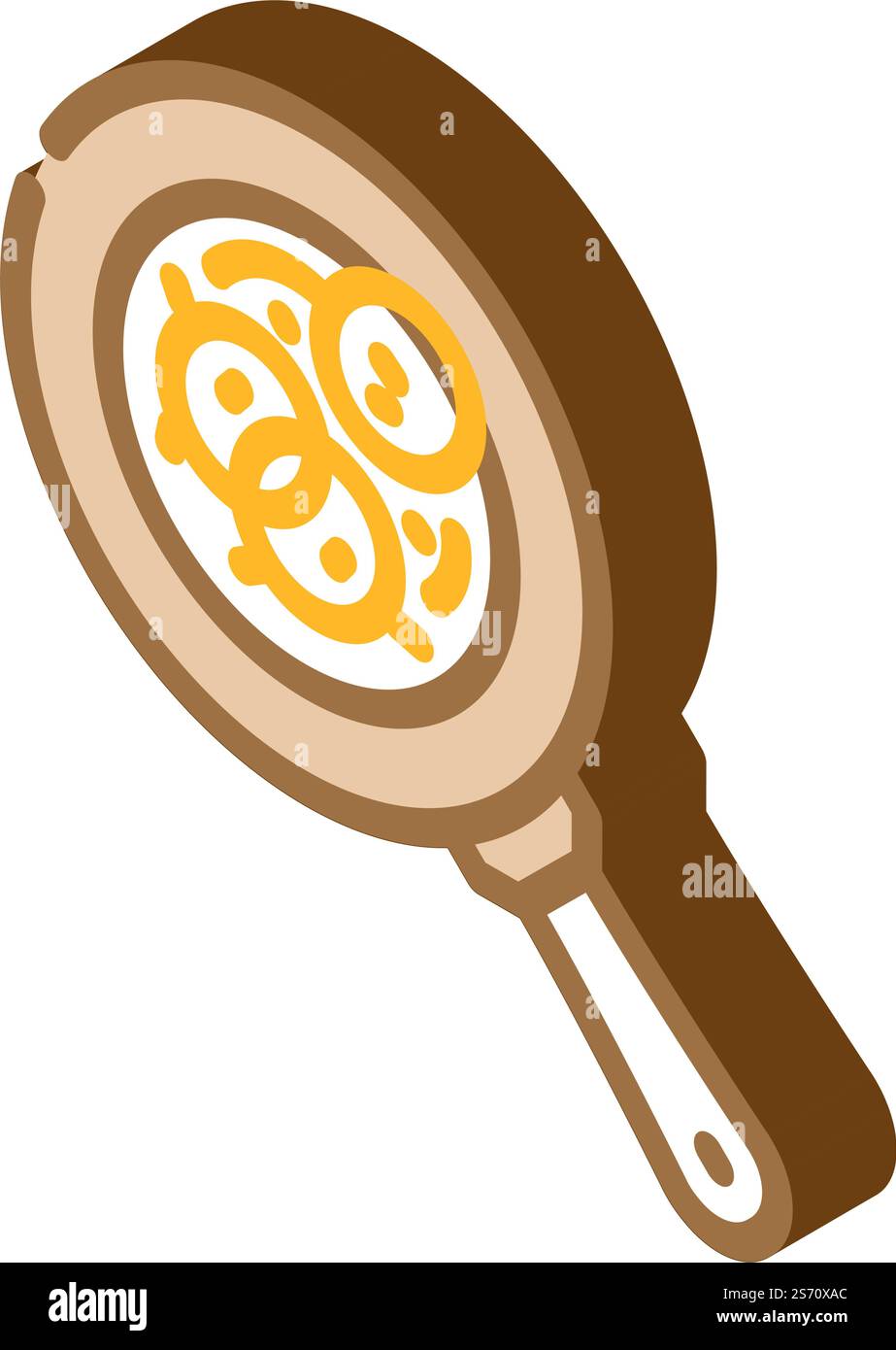 fried onion isometric icon vector. fried onion sign. isolated symbol ...