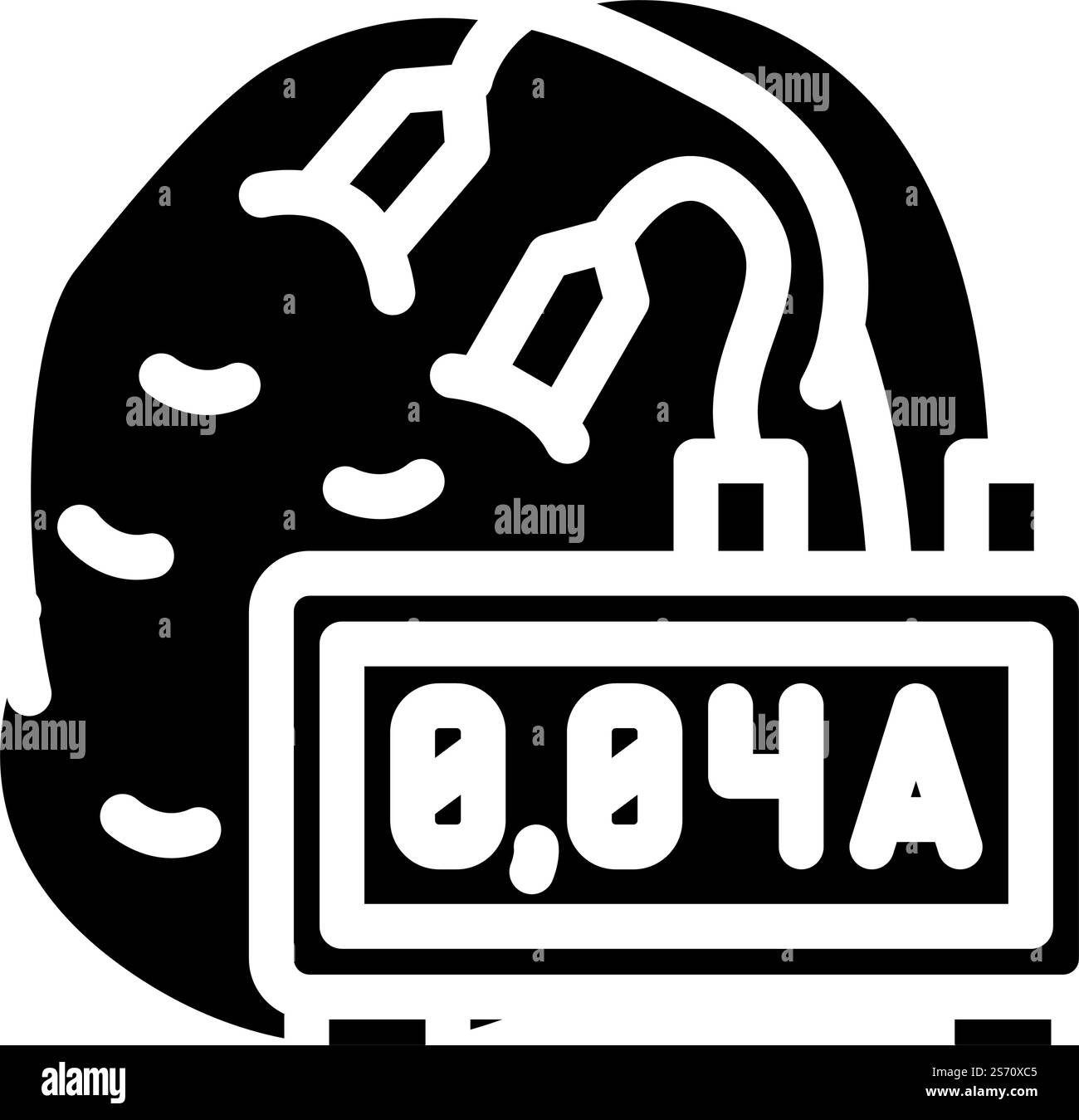 school experiments potatoes glyph icon vector. school experiments ...