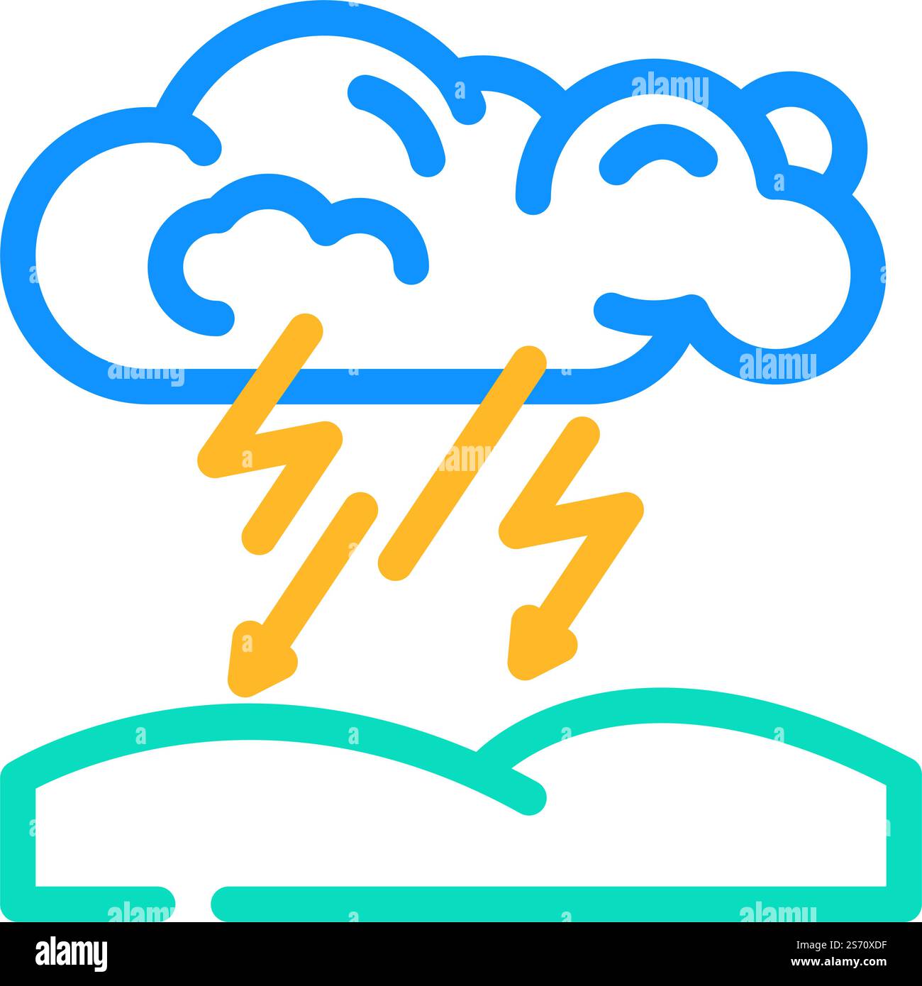 stormy weather color icon vector. stormy weather sign. isolated symbol ...