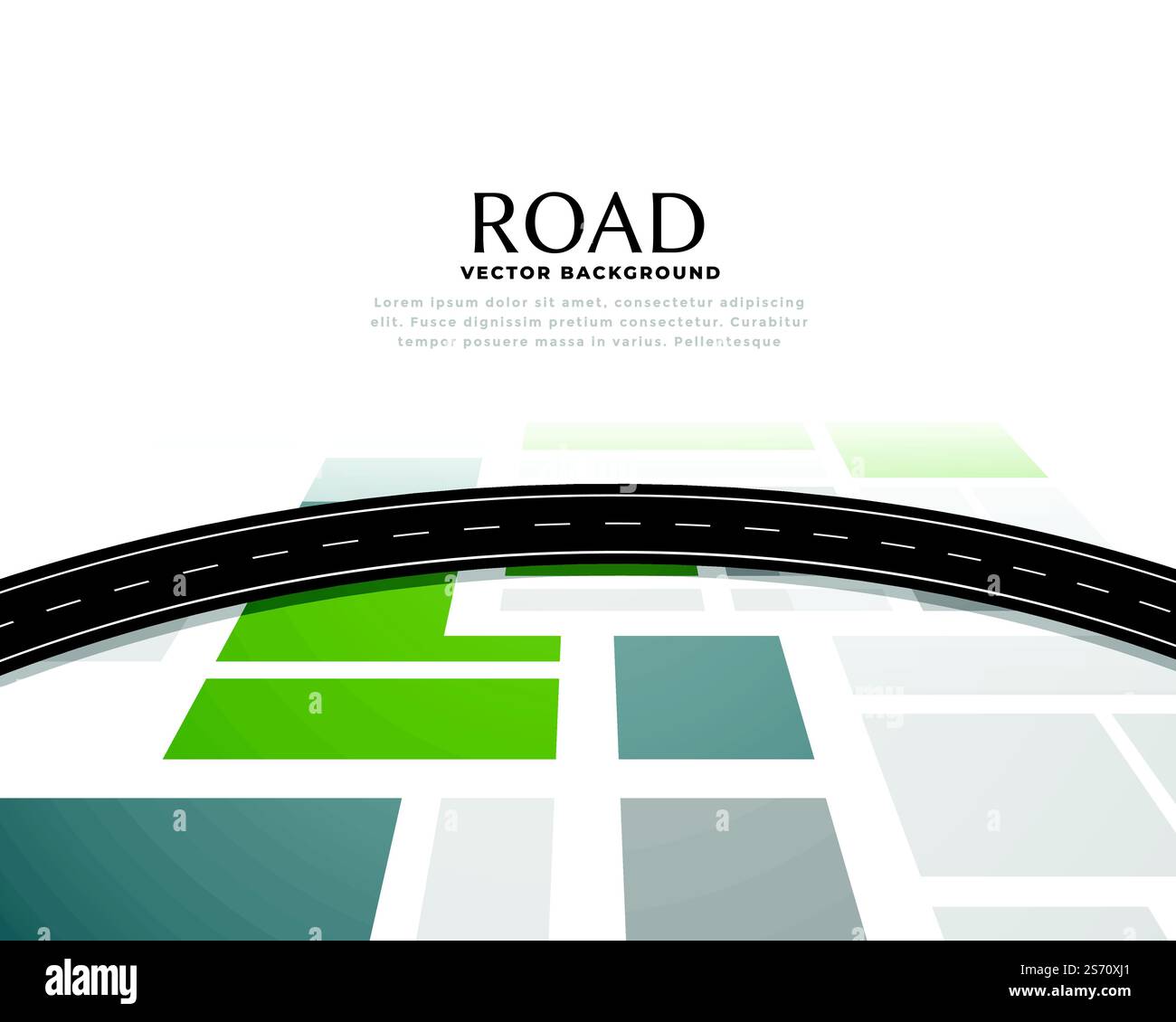 road map journey route pathway background design Stock Vector Image ...
