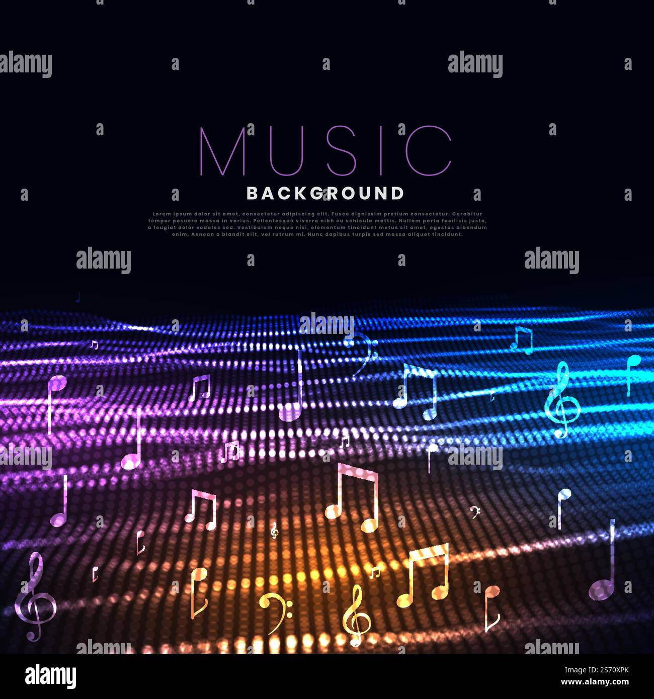music festival background with particle wave effect Stock Vector Image ...